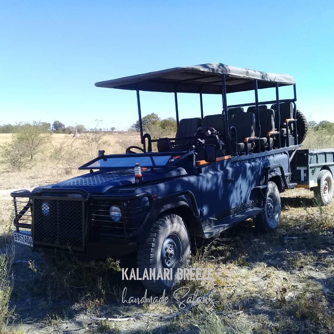 one of our gameviewing vehicles: a modified Landrover TDI